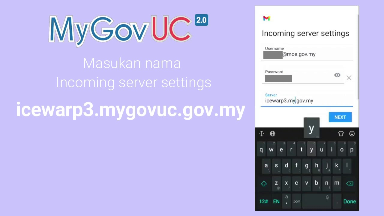 Cara mudah setup Email MyGovUC (Android) - YouTube