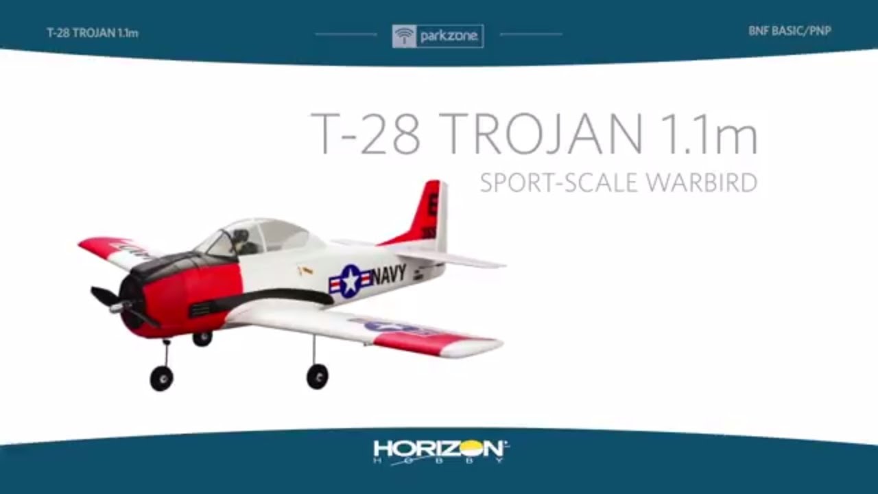 ParkZone T-28 Trojan 1.1m PNP and BNF Basic - YouTube