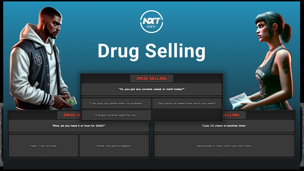 Drug Selling Custom Dialog System (ESX/QBCORE) |FIVEM| - YouTube