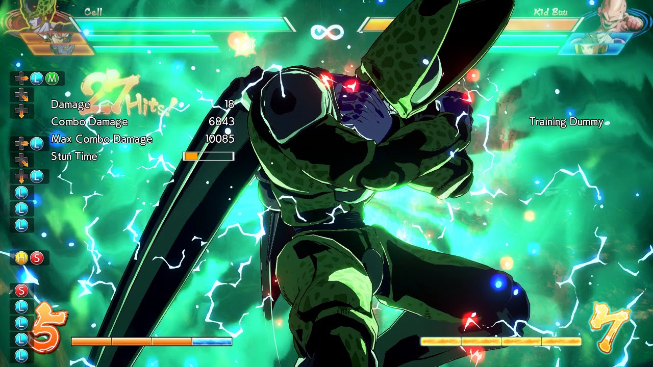DBFZ cell combo 100% sparkle+assists+7bars - YouTube