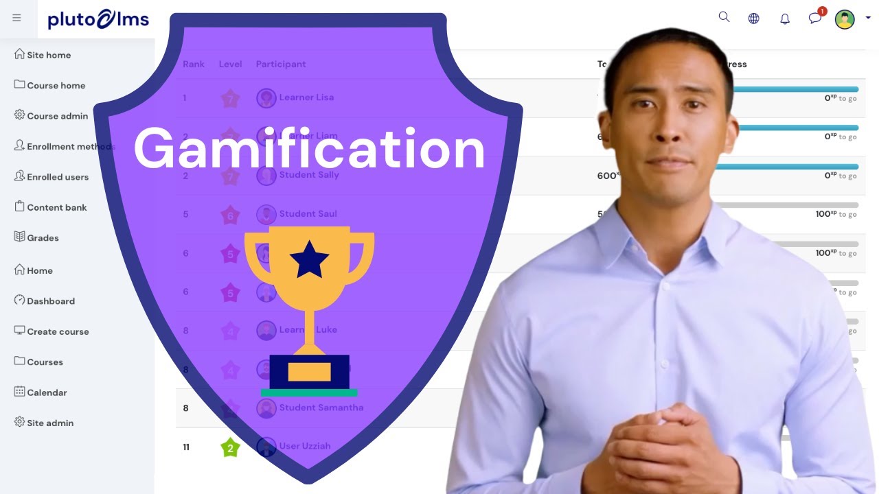 Gamification with Pluto LMS - YouTube