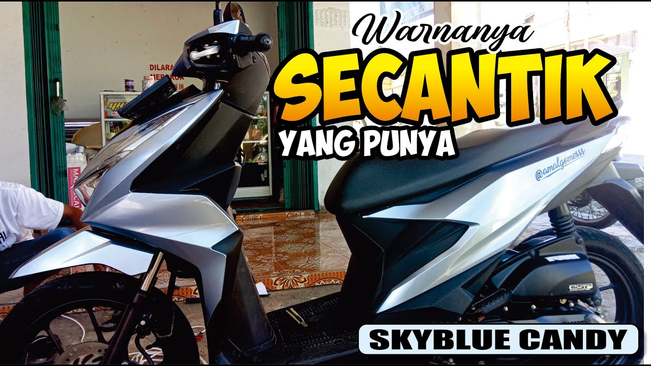 Wrapping Motor Beat Deluxe Skyblue Candy // Biru Muda Candy - YouTube