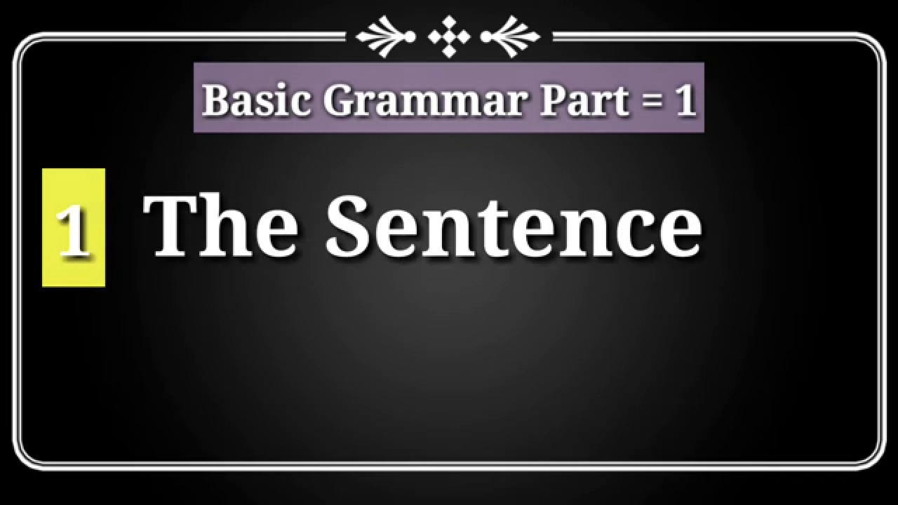 What is Sentence? Formation of Sentences - YouTube