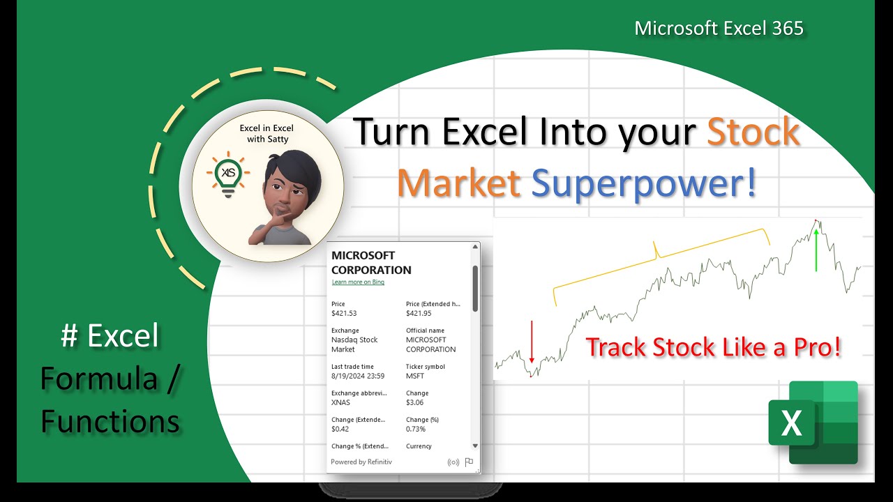 Excel Stocks Tutorial: How to Use STOCKHISTORY & Data Types to Track ...