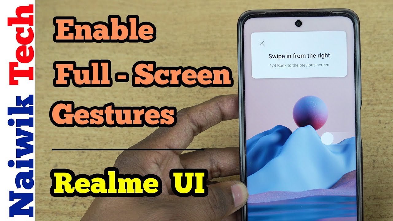 Enable Full-Screen Gestures in Realme 11x phone running Realme UI 4.0 ...