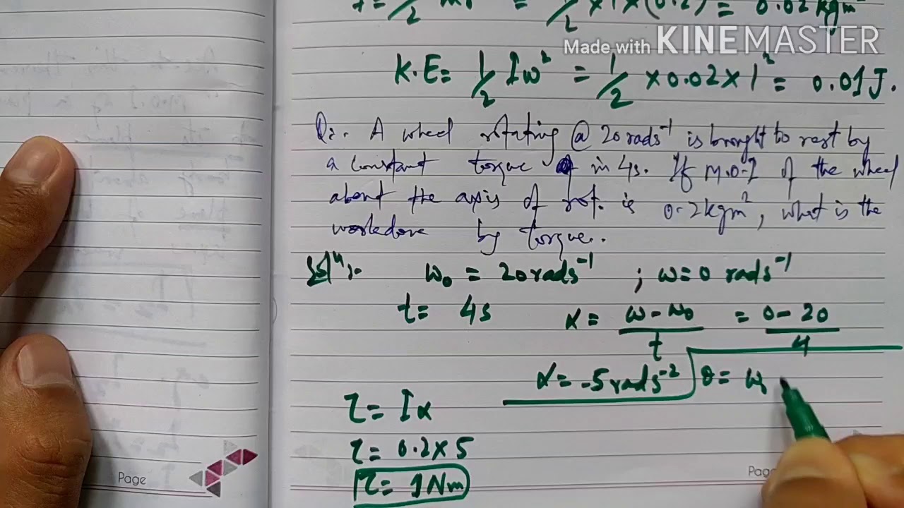 Numerical Problems On Rotational Motion - YouTube