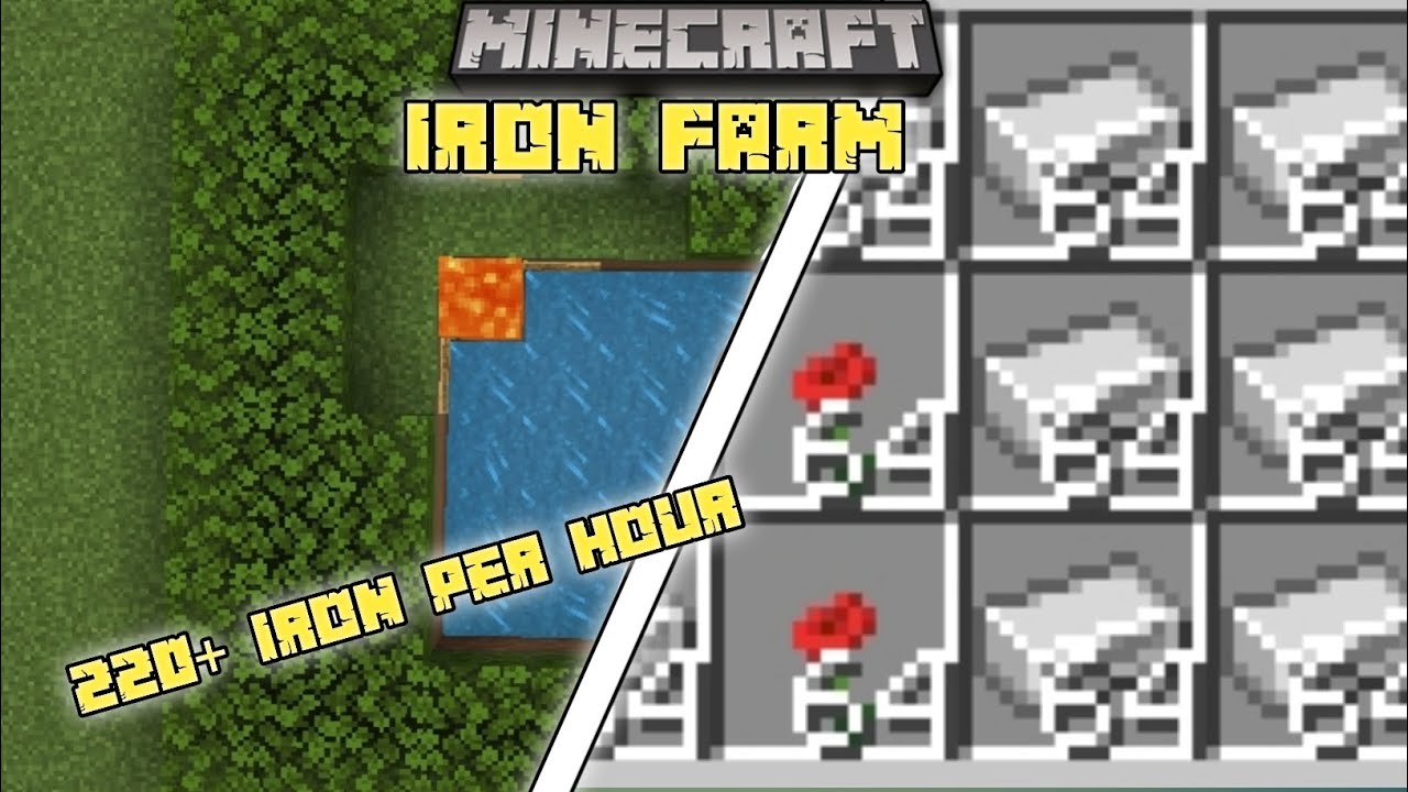 how to make a iron farm in Minecraft 😎 - YouTube