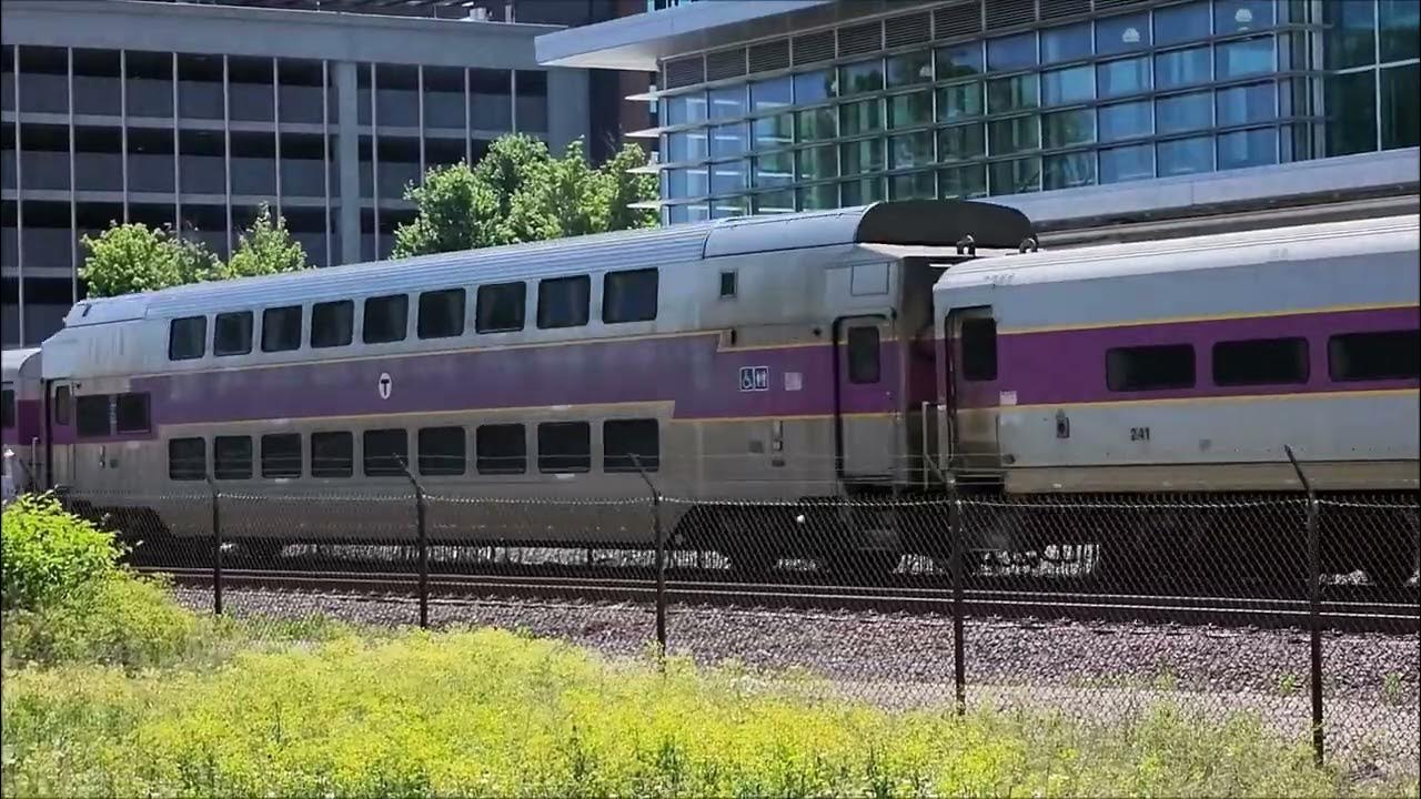 MBTA Locomotive #1123 passing Assembly station 6 20 2022 - YouTube