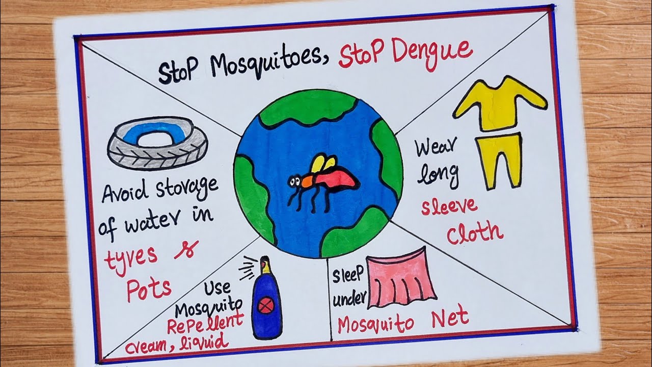 Dengue Awareness Drawing //Stop Dengue Poster Drawing //How to Draw ...