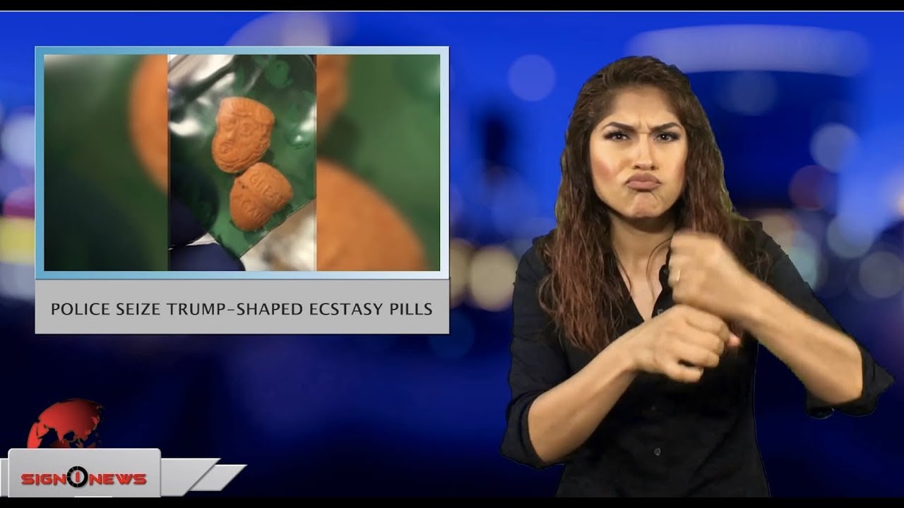 Police seize Trump-shaped ecstasy pills (ASL - 7.2.18) - YouTube