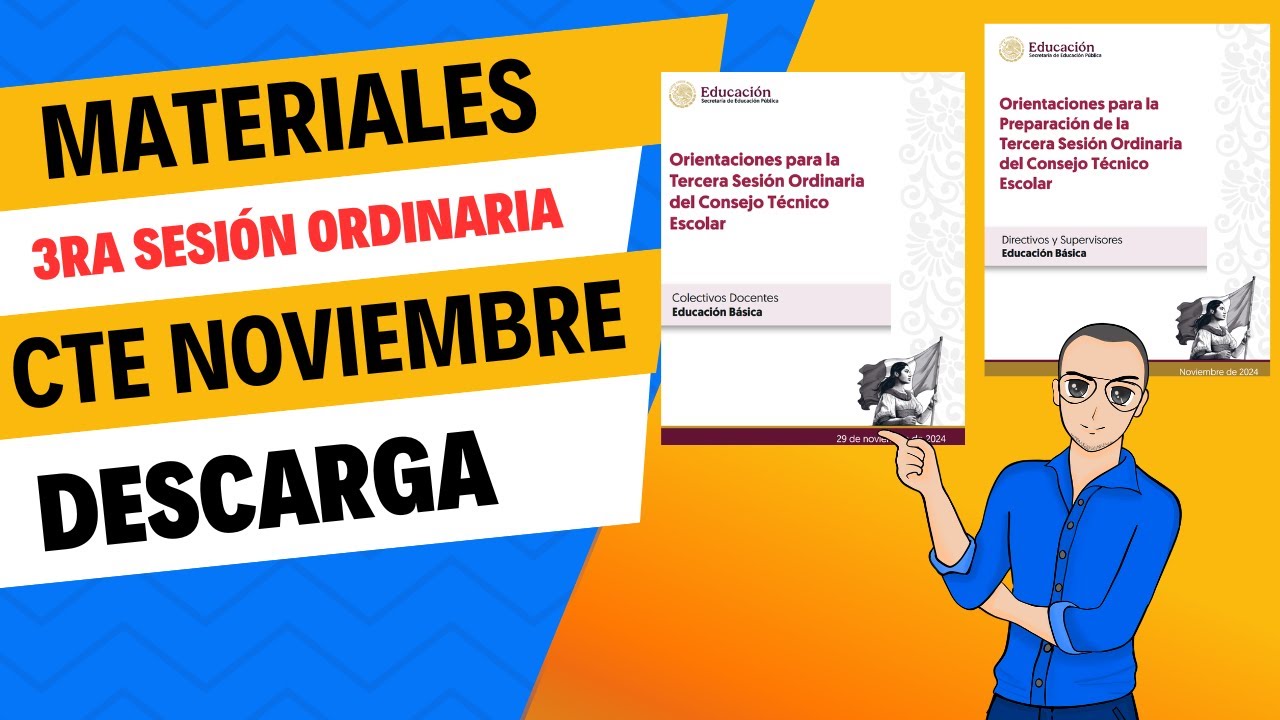 Descarga los INSUMOS para tu CTE tercera sesión ordinaria NOVIEMBRE ...