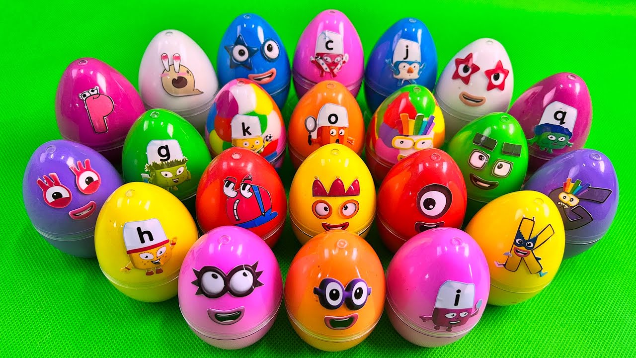 Numberblocks - Hunting Mini Dinosaur Eggs with CLAY Coloring ...