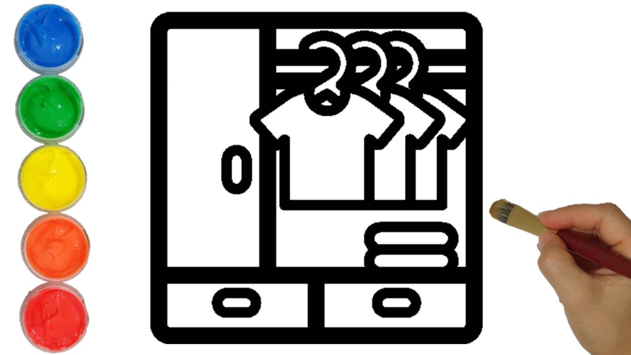 How To Draw A WARDROBE | Drawing and Colouring For Kids - YouTube