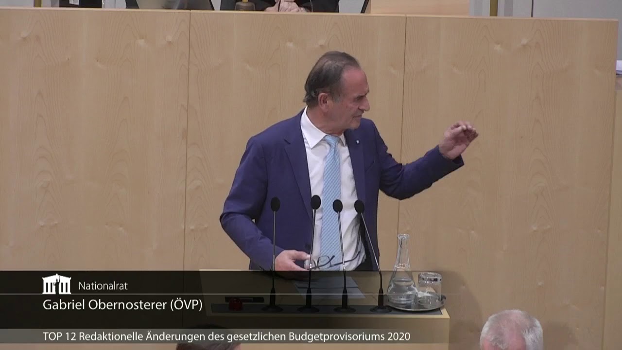 Gabriel Obernosterer zur Änderung des gesetzlichen Budgetprovisorium ...