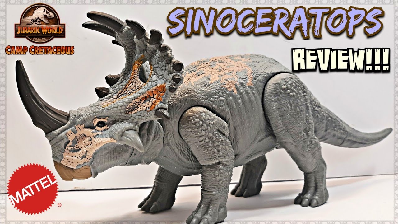 Mattel Jurassic World Camp Cretaceous Sound Strike Sinoceratops Review ...