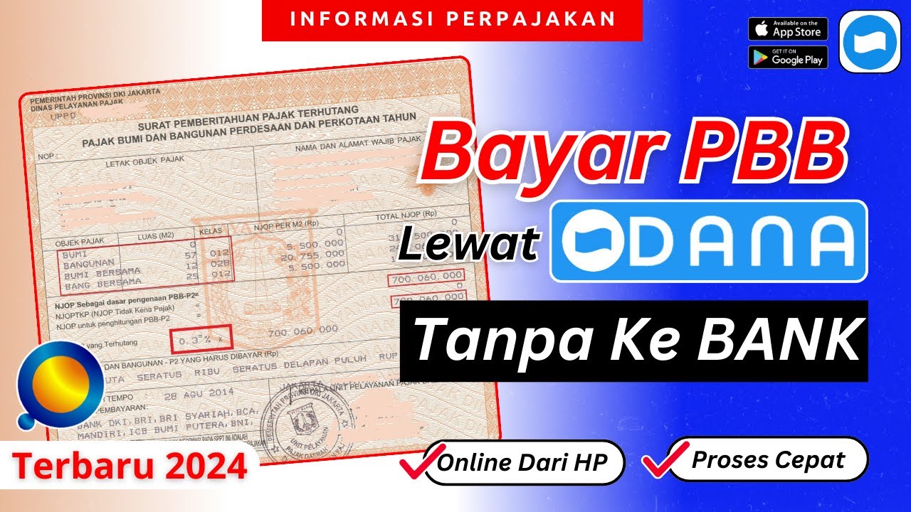 Cara Bayar PBB Lewat Aplikasi Dana Tanpa Ke Bank | Bayar PBB Online ...
