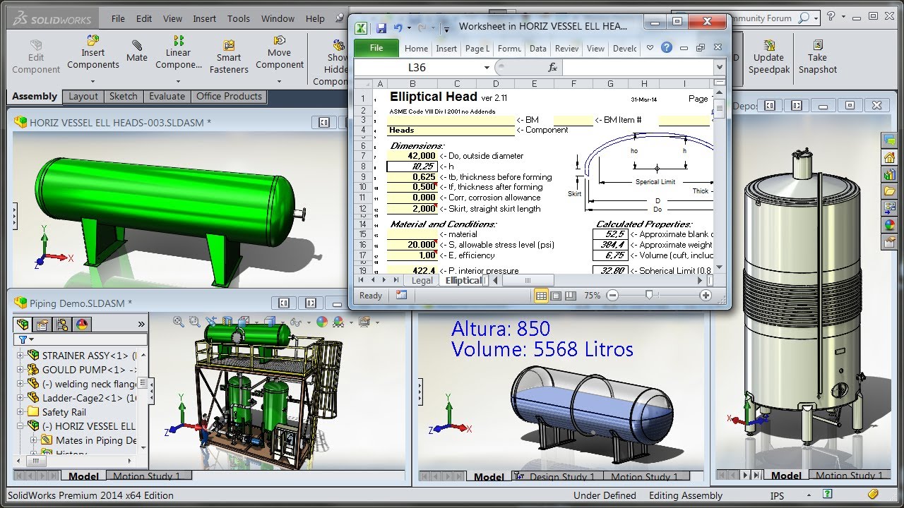 Automatização do desenho de depósitos e reservatórios sob pressão com o ...