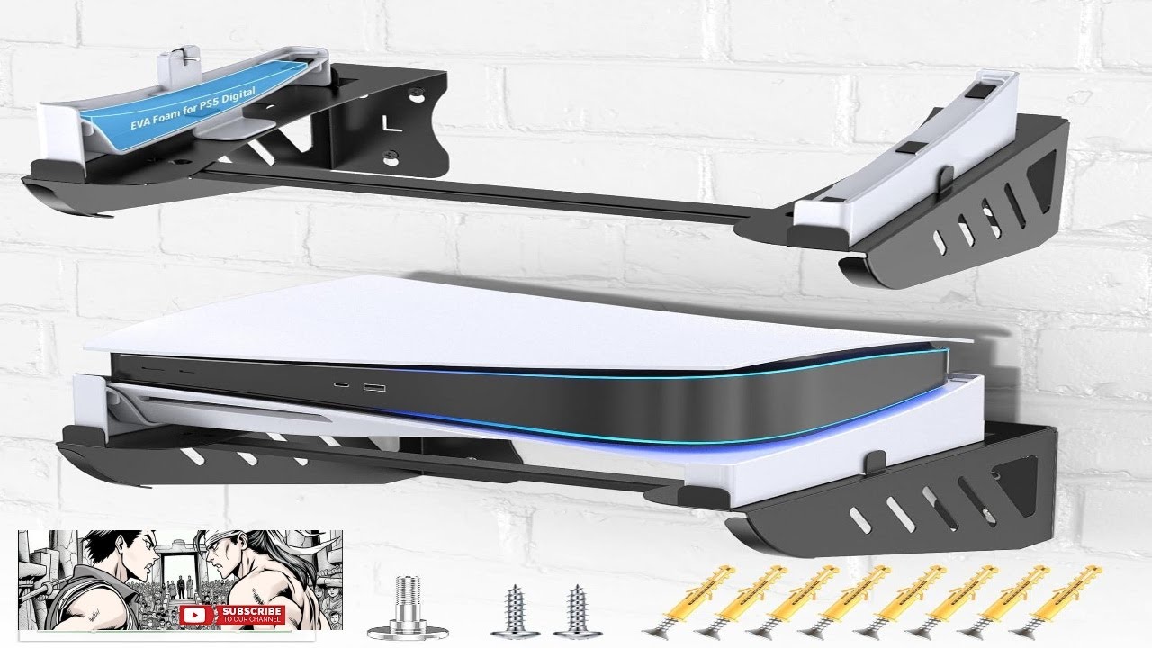 PS5 Wall Mount Kit Horizontal PS5 Shelf Wall Mount Horizontal for PS5 ...