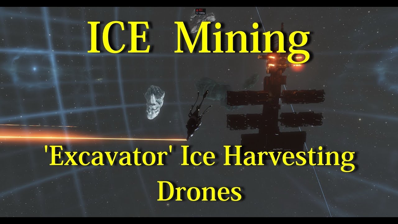 Rorqual Ice Mining - Excavator Ice Harvesting Drones - EVE Online - YouTube