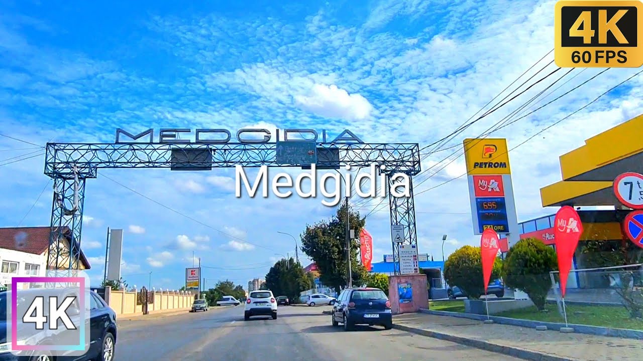 Driving in Medgidia , Short City Tour on a Sunny day... - YouTube