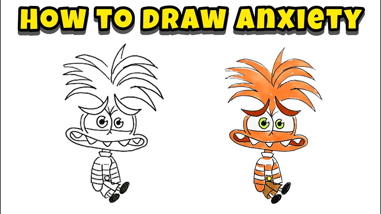 How to Draw Anxiety from Disney & Pixar's film Inside Out – Unveil the ...