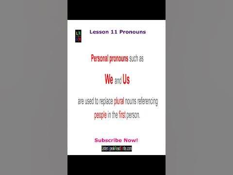 Learn PRONOUNS | Personal | I Me We Us | Grammar Lessons 11 Short - YouTube