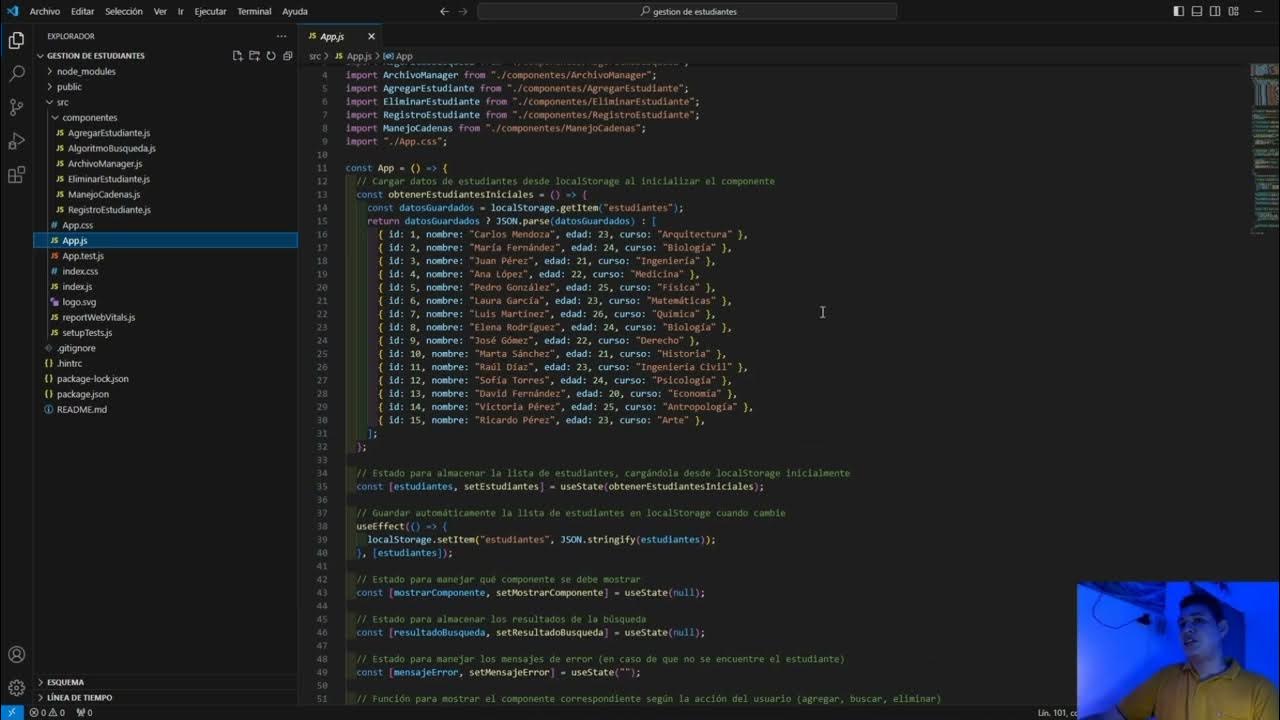 Explicación de un Programa en JavaScript en React. - YouTube
