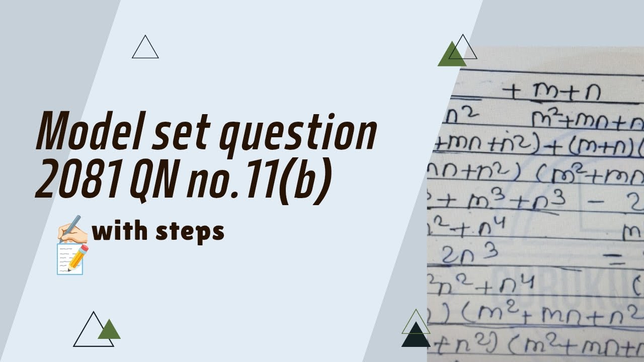 Class 10 Model question 2081 QN no11(b) solution with steps #see2081# ...