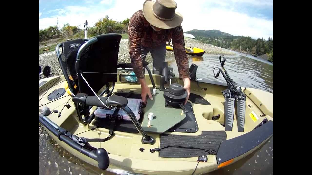Hobie Pro Angler 14, with down rigger. - YouTube