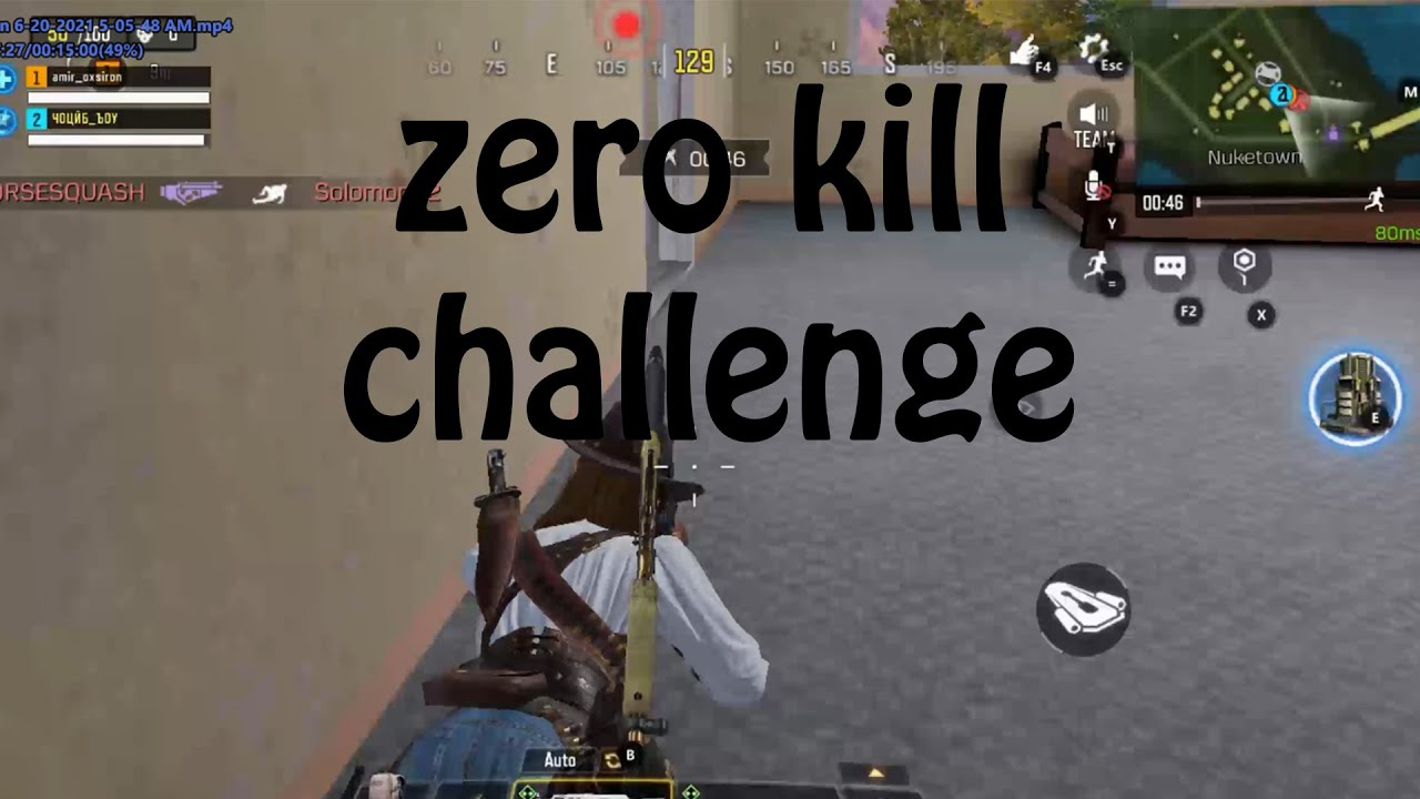Call Of Duty : Mobile -zero kill challenge - YouTube