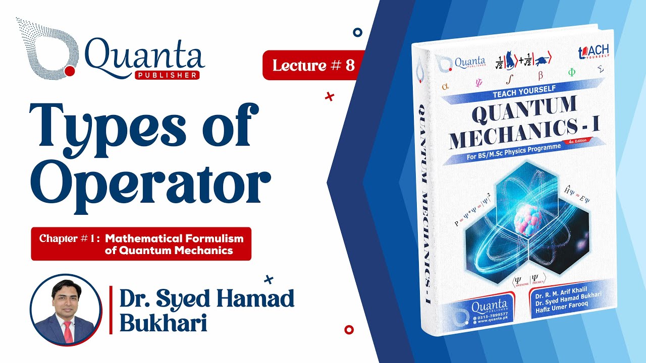 L 2.8 Types of Operator | QM-I | Dr. S. H. Bukhari - YouTube