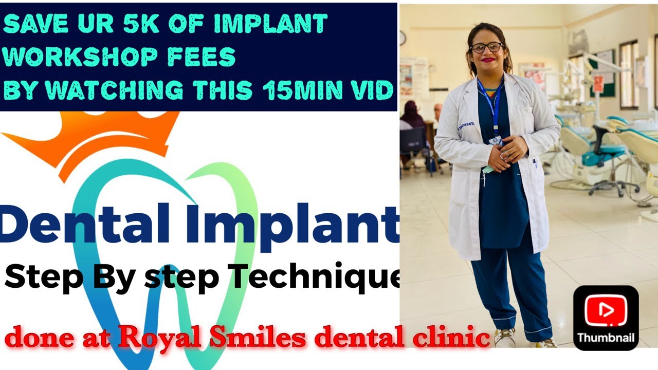 Implant surgery at Royal Smiles dental clinic - 4 series of implants in ...