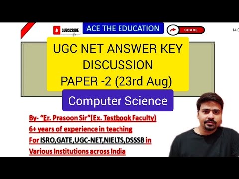 UGC NET computer science paper 2 answer key | count your marks #ugc #ugcnet #renet #netjrf # ...