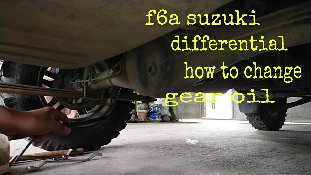f6a suzuki/multicab differential how to change gear oil - YouTube