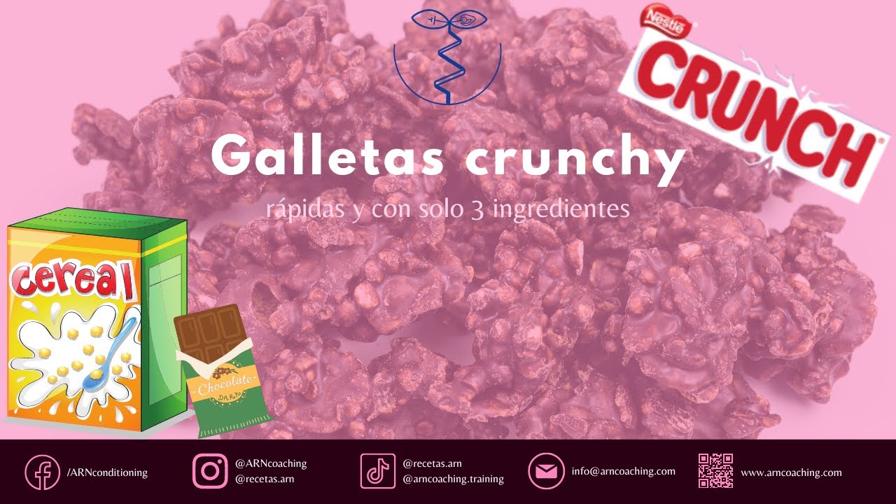 GALLETAS CRUNCH CHOCOLATE CON 3 INGREDIENTES | PREPÁRALAS AUN CON LA ...