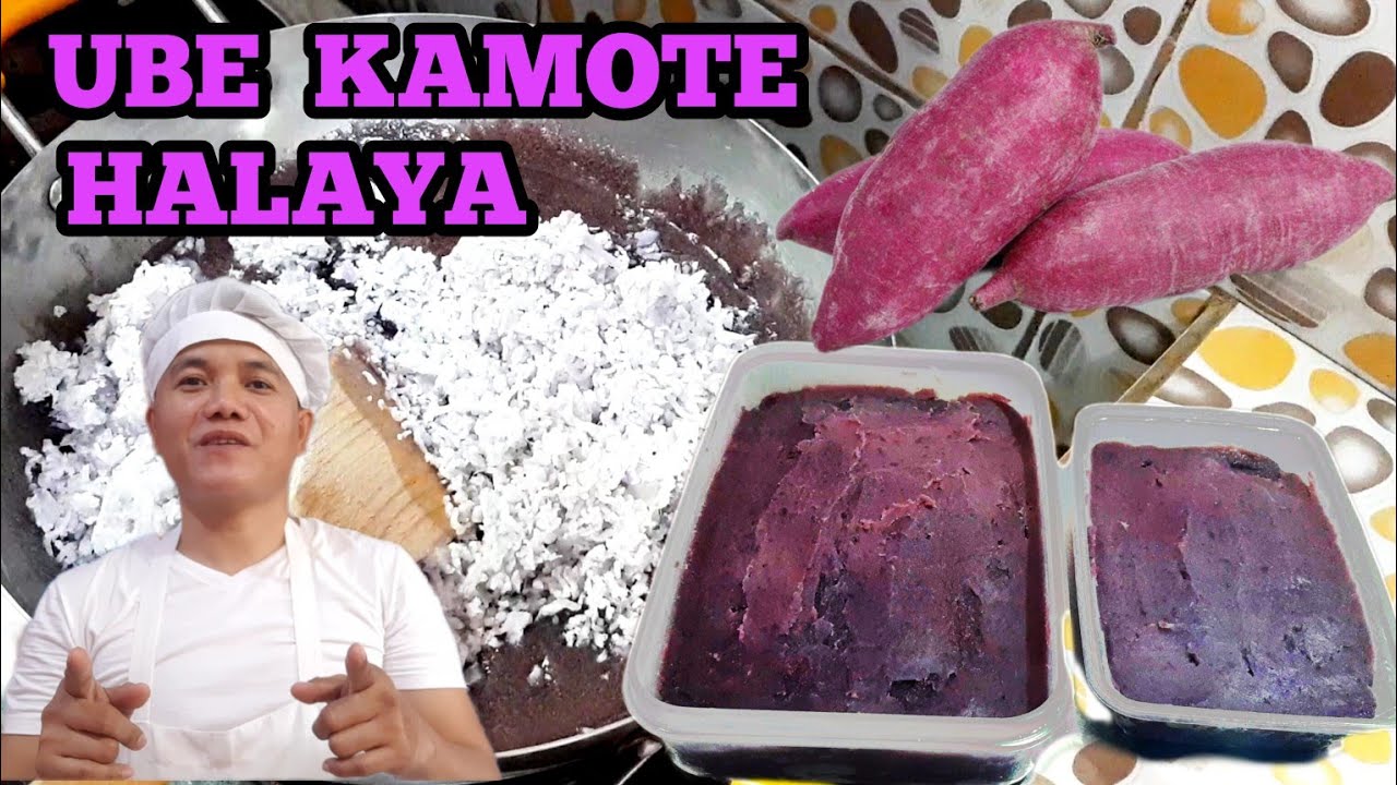UBE KAMOTE HALAYA RECIPE😲😲 HOW TO MAKE KAMOTE HALAYA? UBE FILLING,BREAD ...