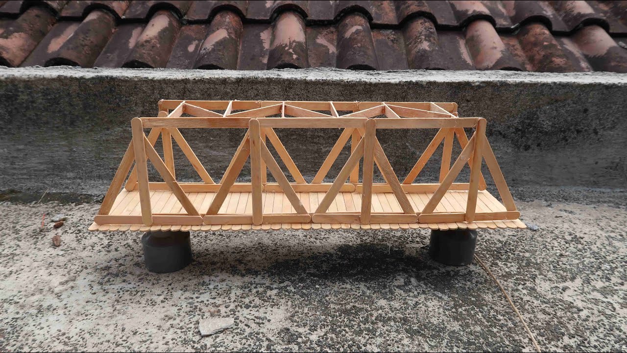 Easy making popsicle stick bridge #125 | ice cream stick art & craft ...
