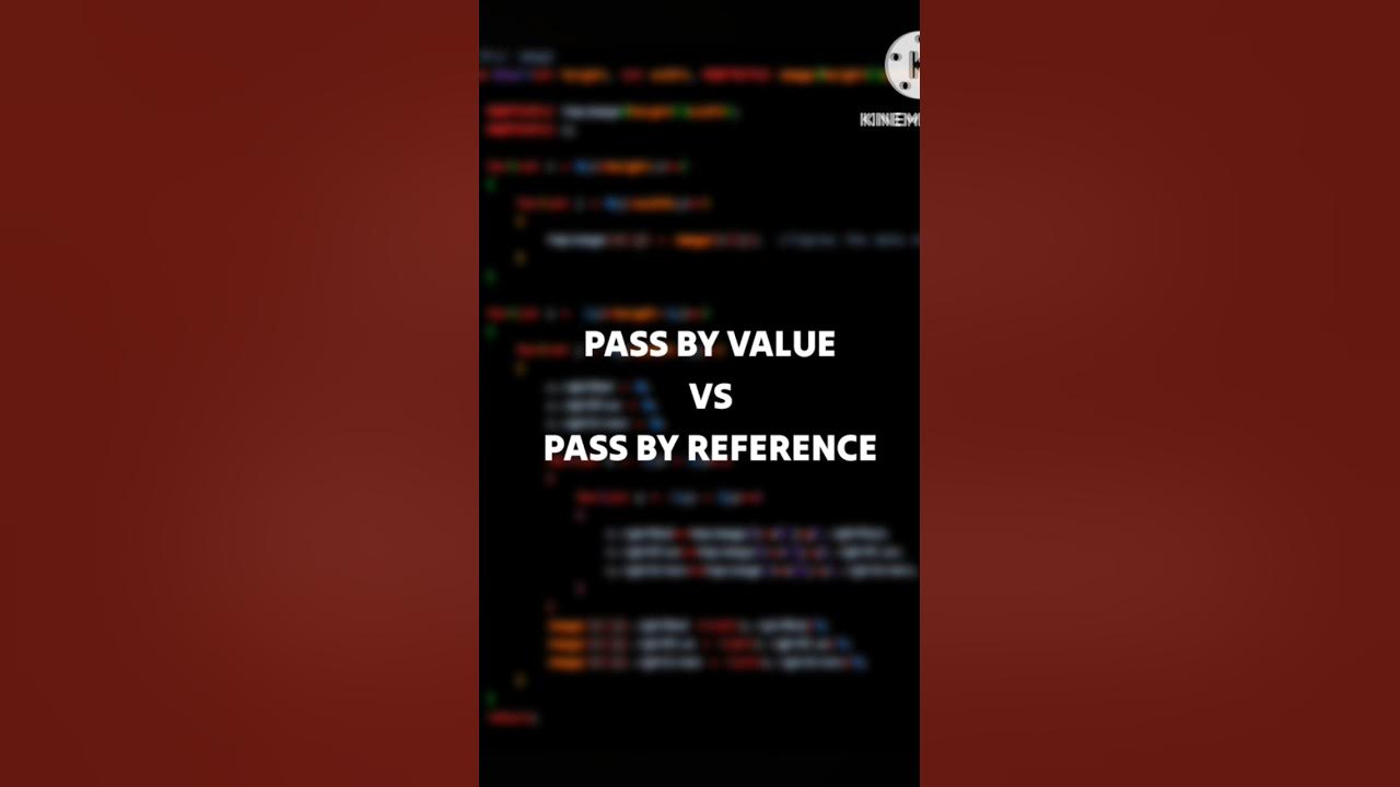pass by value VS pass by reference #programming #code #coding - YouTube