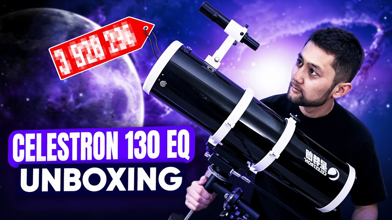 Celestron Astromaster 130 EQ Delux Unboxing va Moon View | Astronom Joe ...