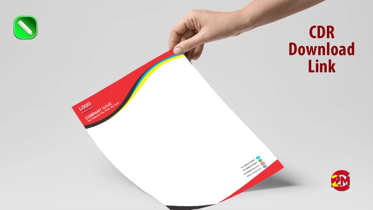 How to make Professional red & black letterhead graphic template in ...