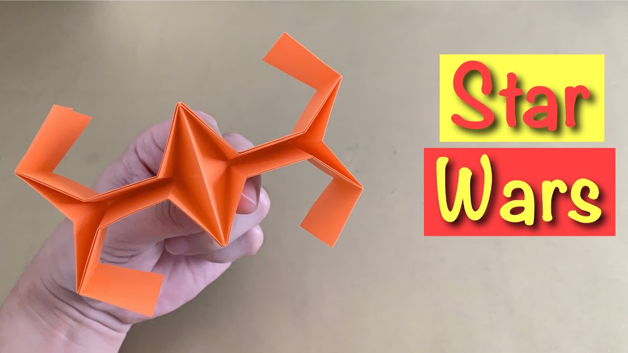 ORIGAMI STAR WARS PAPER AIRPLANE - YouTube