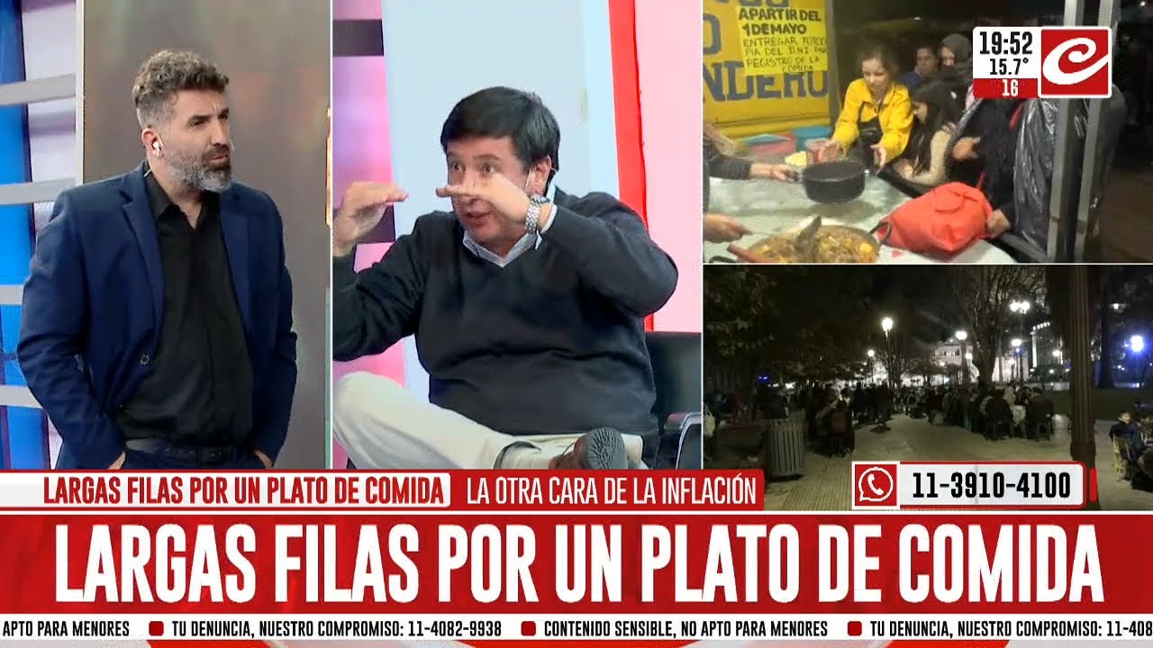 La Argentina real: largas filas por un plato de comida - YouTube