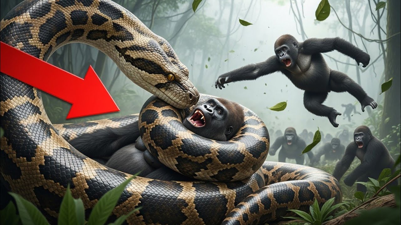 Gorilla vs Giant Python: The Rescue That Shocked the Jungle🐍🦍 - YouTube