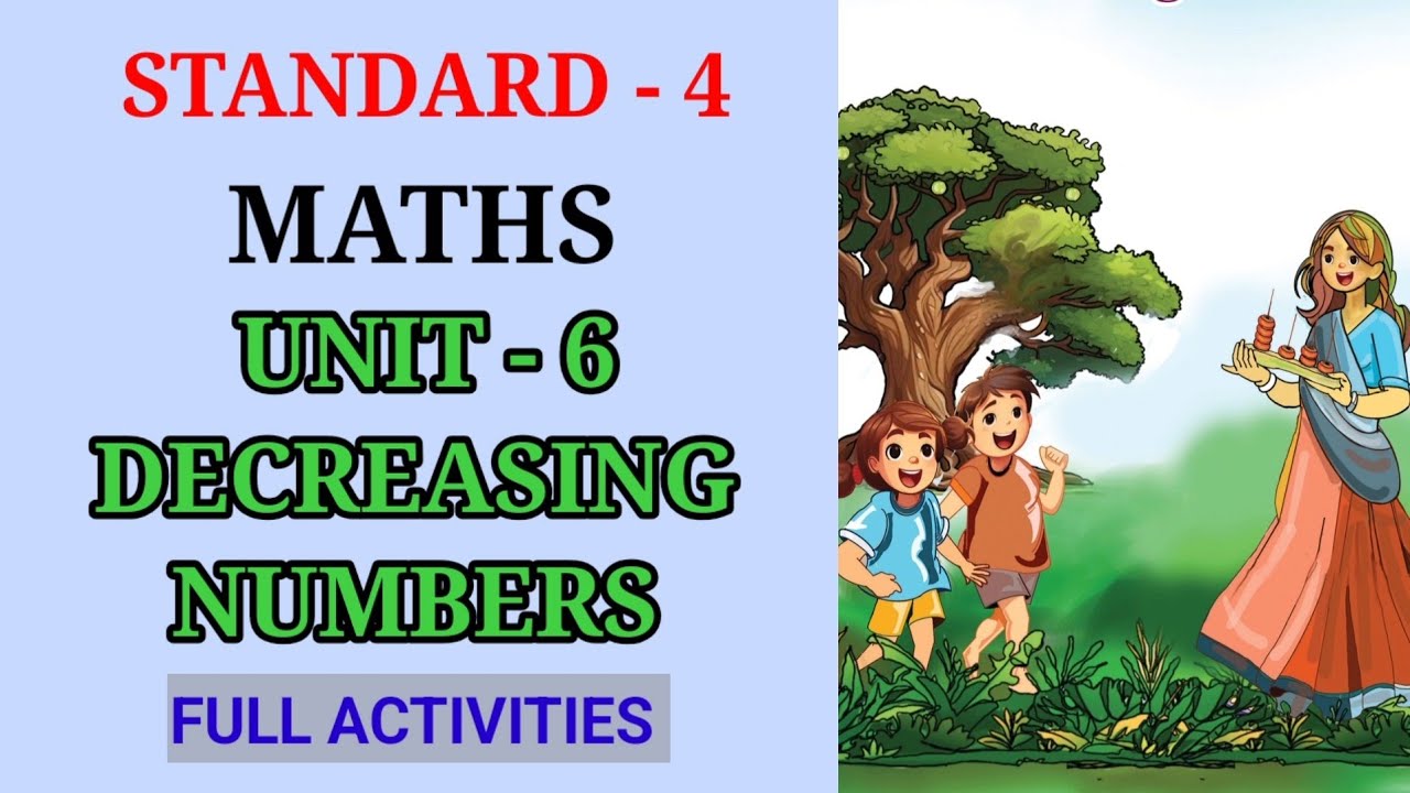 DECREASING NUMBERS STD 4 MATHS UNIT 6 | DECREASING NUMBERS CLASS 4 ...
