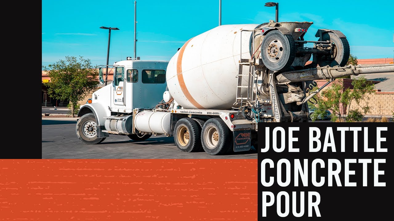 Joe Battle Concrete Pour | Miniconcrete - YouTube