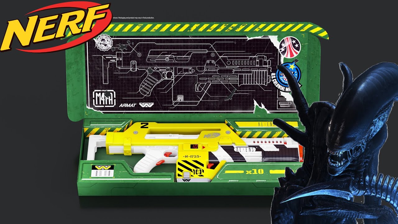 Nueva Pistola Nerf inspirada en Aliens | NERF LMTD ALIENS M41 A Blaster ...