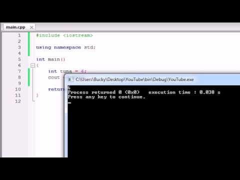 Buckys C++ Programming Tutorials - 4 - Variables - YouTube