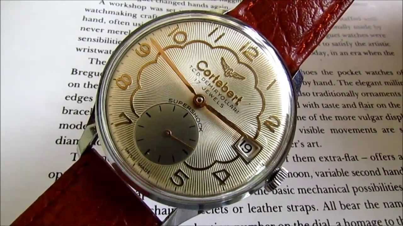 Cortebert rail road wrist watch company logo T.C.D.D - YouTube