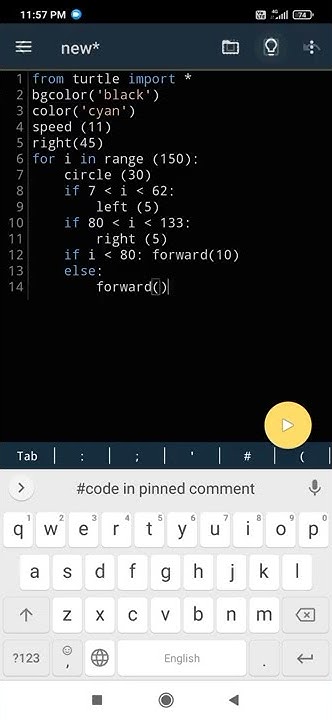 How To Draw Infinity By Using #python #pydroid3 #10k #100k #infinity #