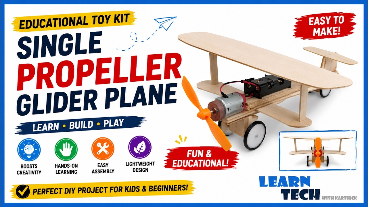 Educational Toy Kit Single Propeller Glider Plane #youtube - YouTube